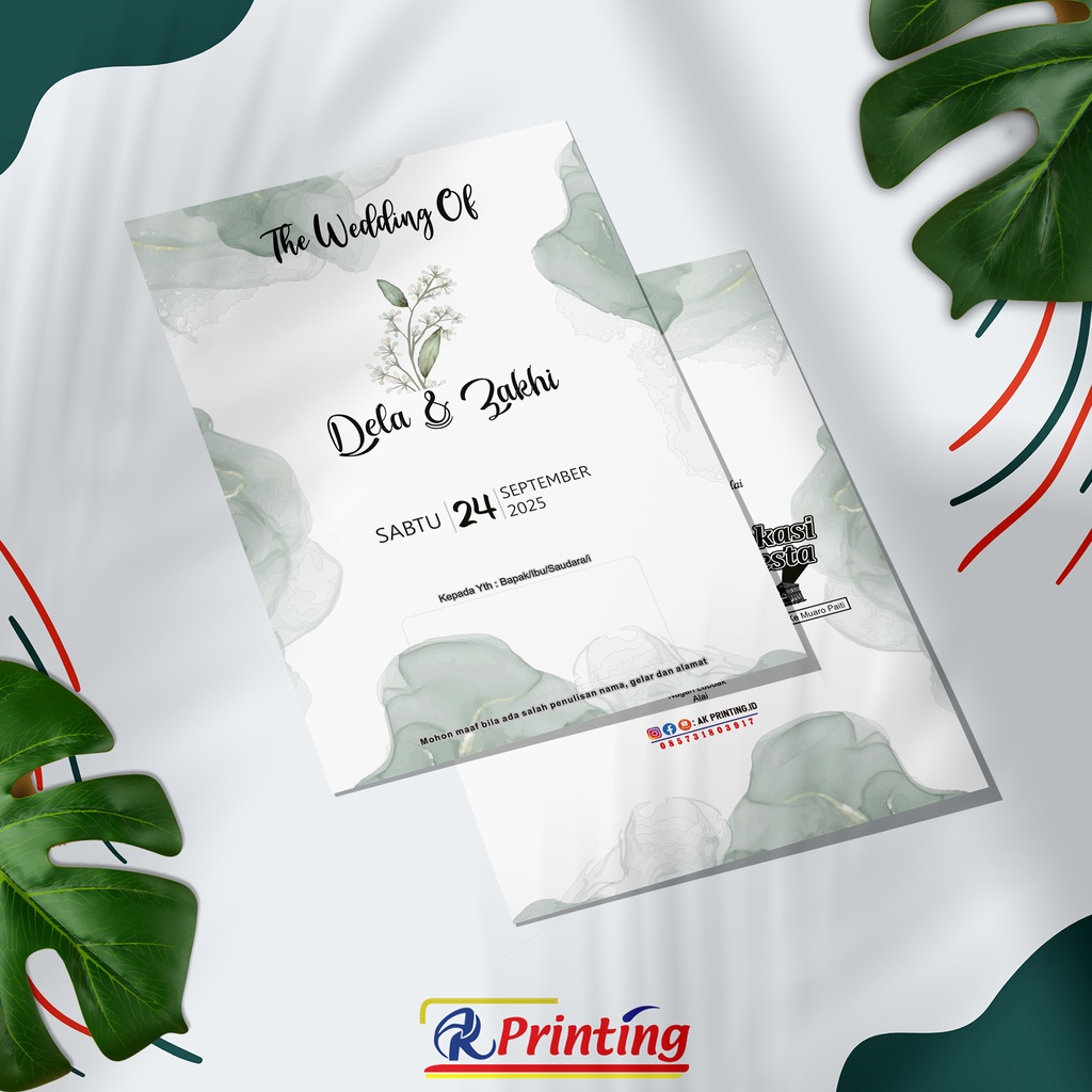 Jual Undangan Pernikahan Murah unik elegan Rustik Rustic Bunga COD ...