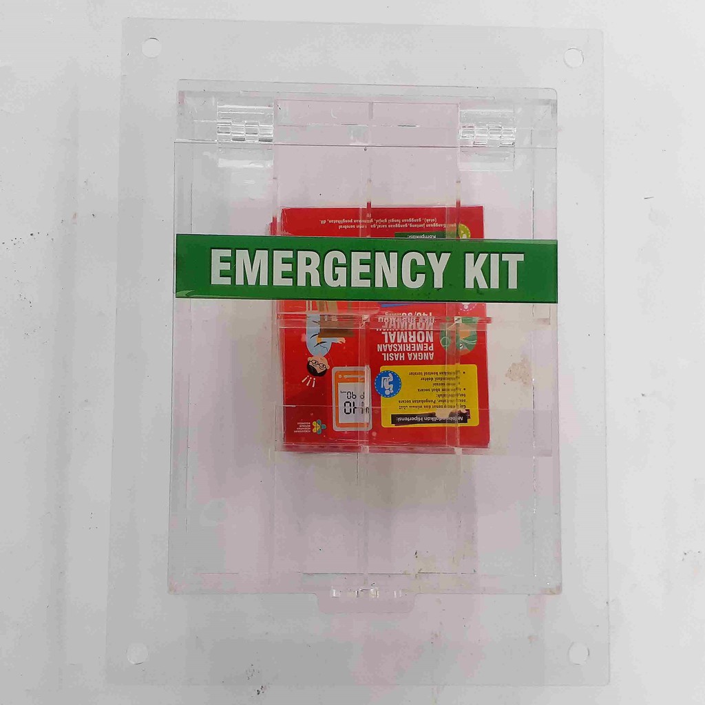 Jual Emergency Kit Box Akrilik, Akrilik Penyimpanan Obat Emergency ...