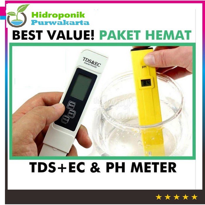 Jual Paket Hidroponik Alat Ukur TDS EC Meter dan PH Meter Hidroponik | Shopee Indonesia