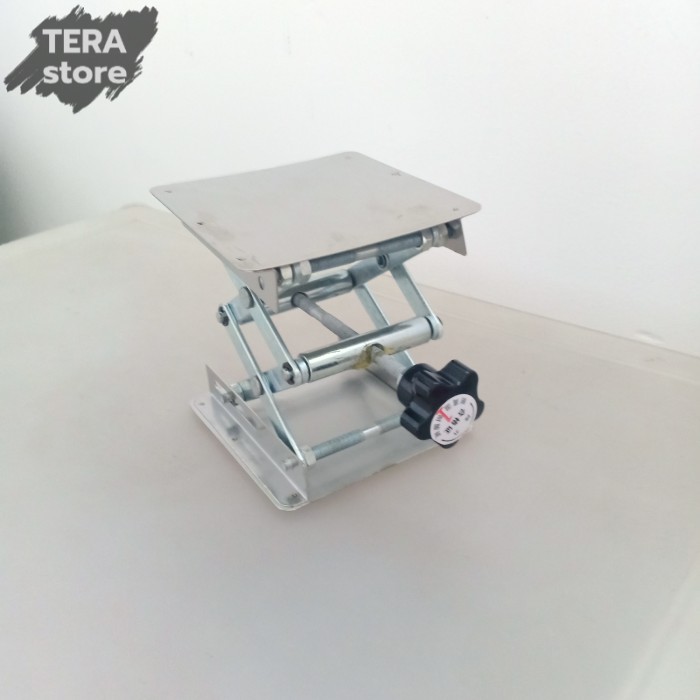 Jual stainles steel labjack 10 x 10 cm lab jack lift platform stand ...