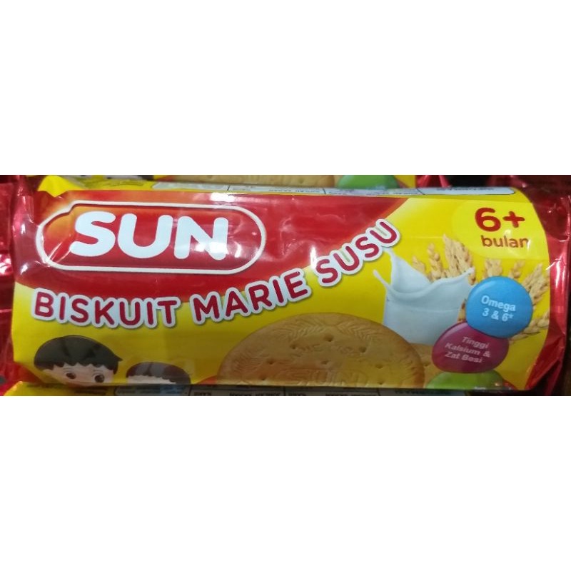 Jual KZ - sun biskuit marie susu untuk bayi 6+ bulan ke atas 80g ...