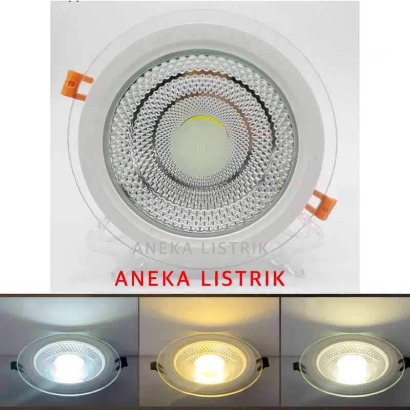 Jual LAMPU DOWNLIGHT LED COB 3WARNA 12W+12W / PUTIH KUNING WARMWHITE / PANEL LED / LAMPU PLAFON ...
