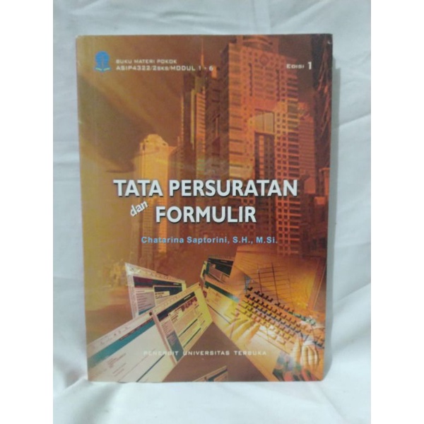 Jual TATA PERSURATAN DAN FORMULIR OLEH CHATARINA SAPTORINI, S.H., M.SI ...