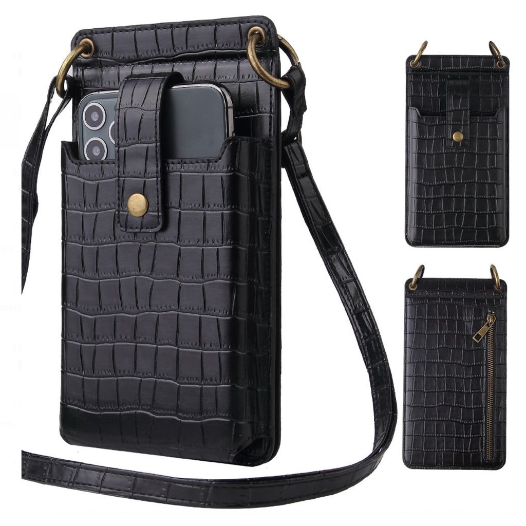 Jual WBS Dompet Pocket Tempat Hp Wanita Selempang HP Wanita Croco Bag Tas TF038 | Shopee Indonesia