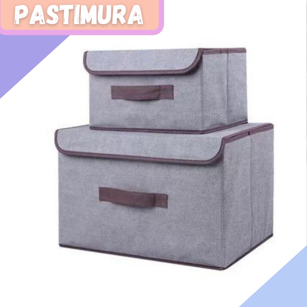 Jual [PSM] Tempat Penyimpanan Baju Pakaian Storage Box 2in1 Kain ...