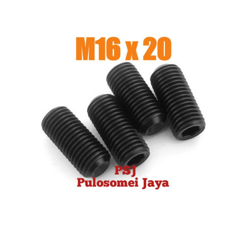 Jual Baja Socket Set Screw M16 x 20 / Baut L Tanam / L Set Hitam ...
