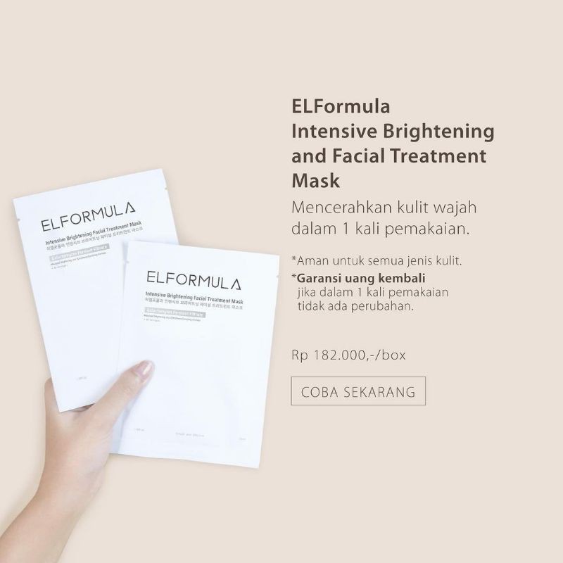 Jual ELFORMULA MASK SATUAN | Shopee Indonesia