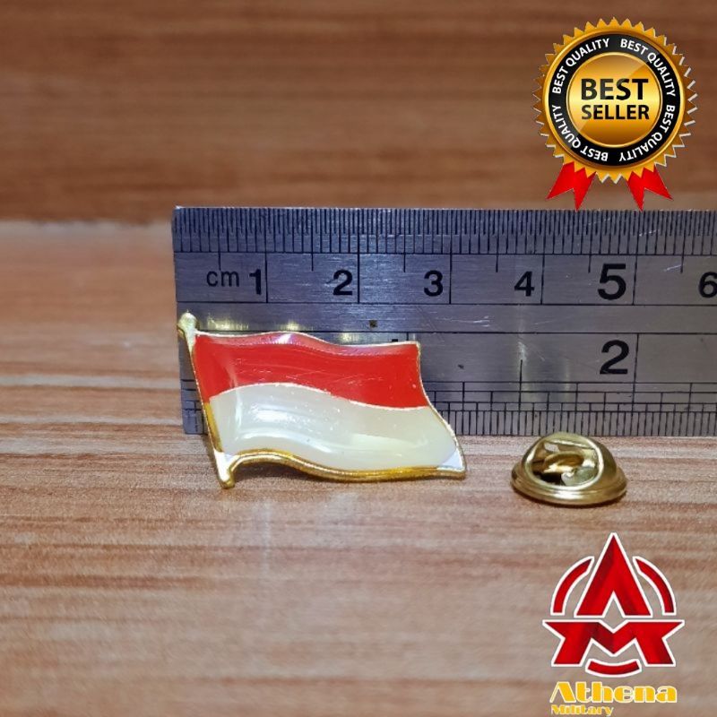 Jual Pin Bendera Indonesia Berkibar Pin Bendera Merah Putih Berkibar 2 ...