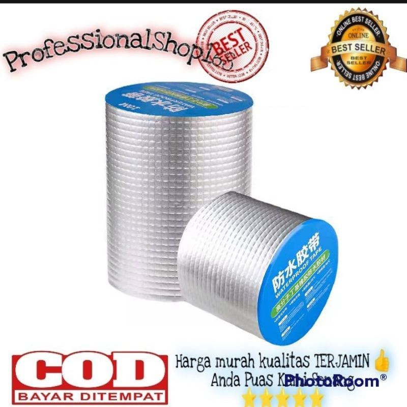 Jual PS - Alumunium foil asphalt waterproof tape anti bocor Lakban anti air tahan panas 5 meter ...