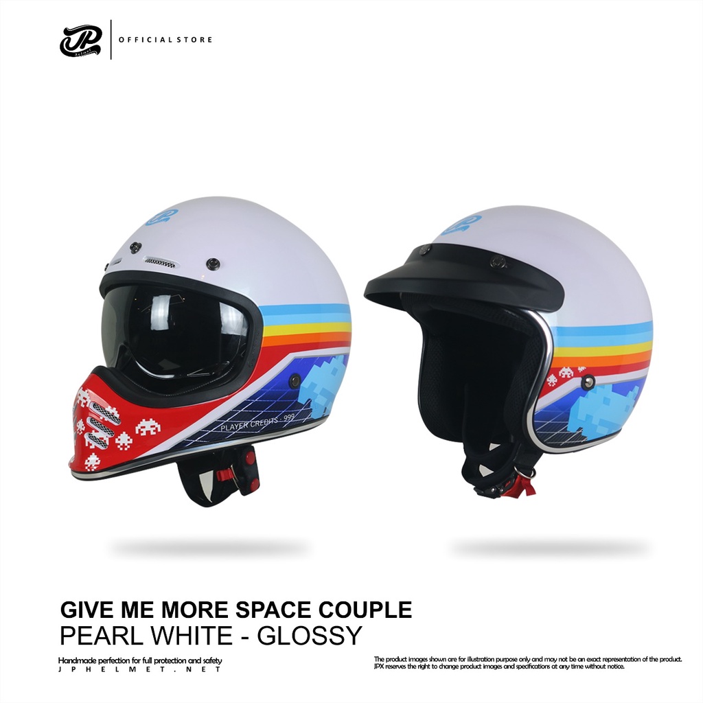 Jual Helm Couple JP Retro New Bigie + Signature | Shopee Indonesia