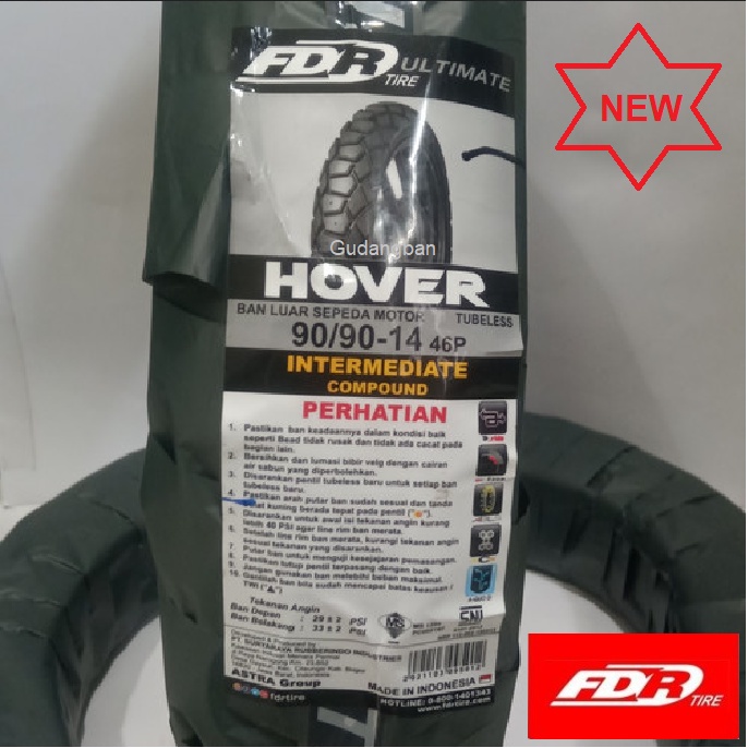 Jual ( RING 14 ) FDR Hover Ultimate 90 / 90 - 14 Dual Purpose Ban motor ...