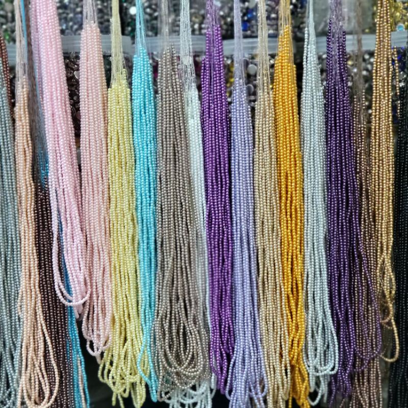 Jual MUTIARA SINTETIS BERAT UKURAN 3 MM MUTIARA KACA KUALITAS BAGUS ...