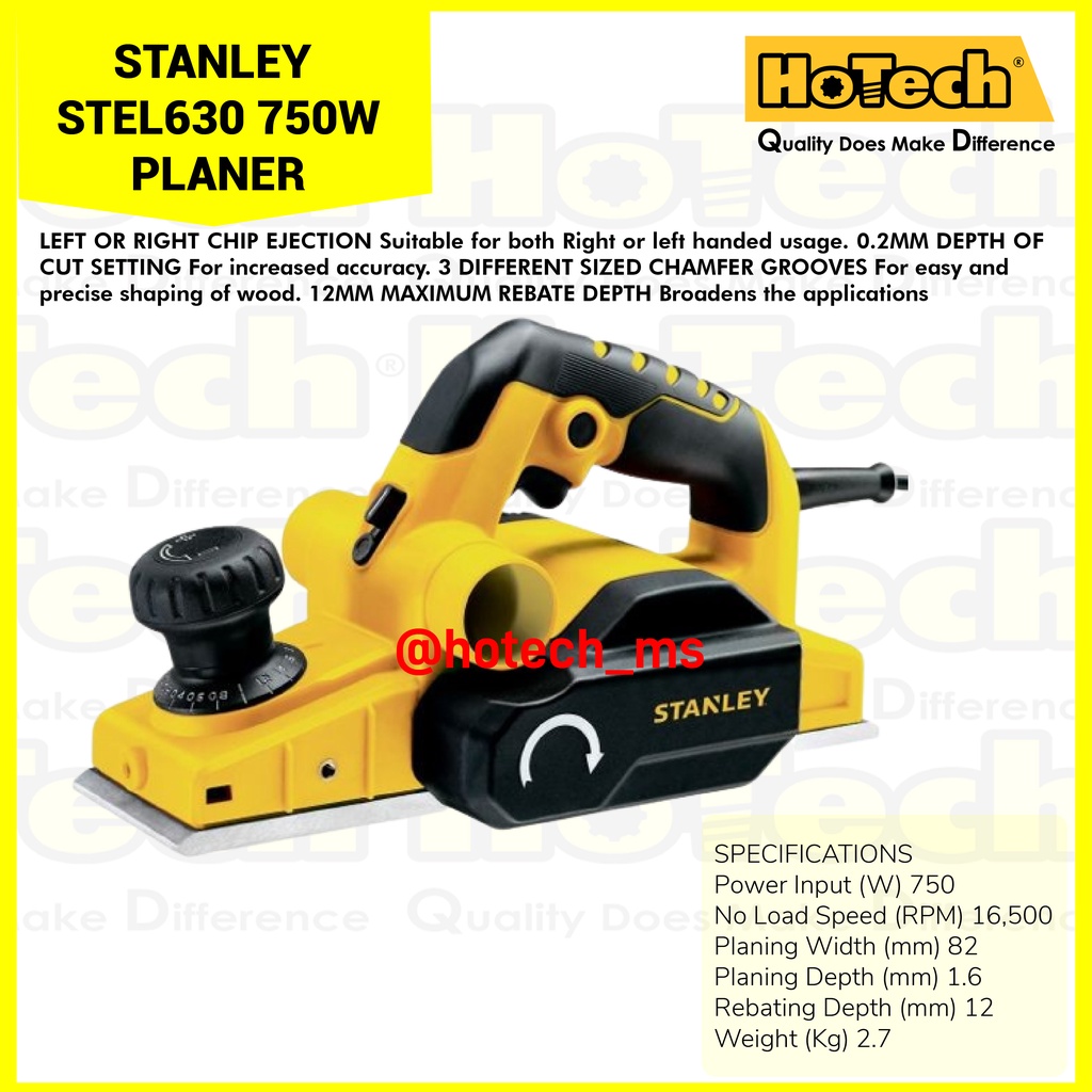 Jual STANLEY |STEL630 PLANER-750W PLANER | Shopee Indonesia