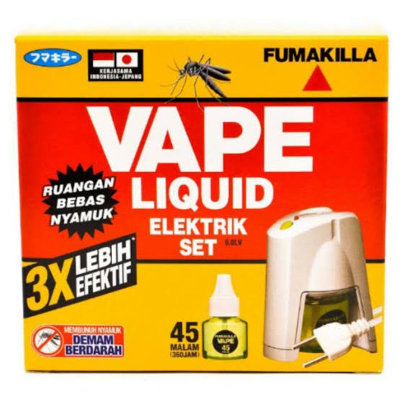 Jual FUMAKILLA LIQUID OBAT NYAMUK ALAT SET + REFILL 45 MALAM ( 45 ML ...