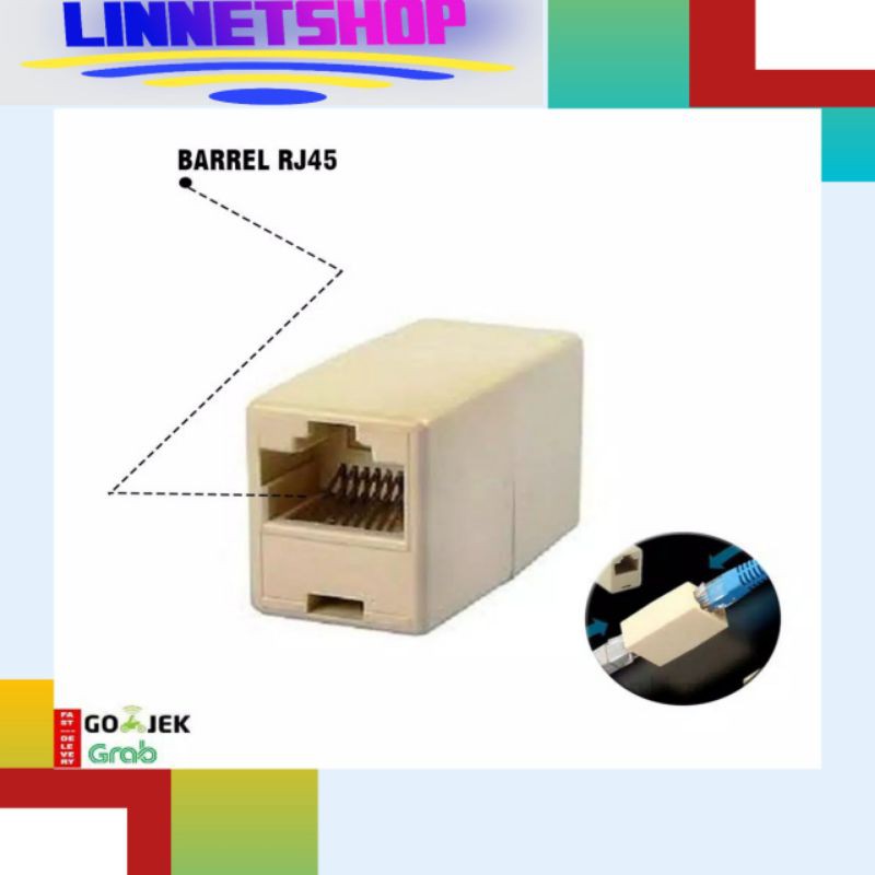 Jual BARREL Konektor RJ45 / Alat Penyambung Kabel LAN | Shopee Indonesia