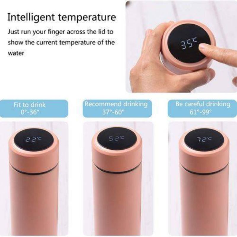 Jual Termos LED Display Temperatur Suhu Botol Vacuum Tumbler Termometer ...
