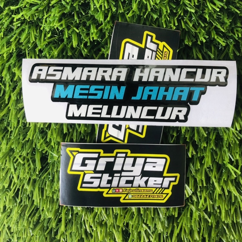 Jual stiker ASMARA HANCUR MESIN JAHAT MELUNCUR sticker bucin viral ...