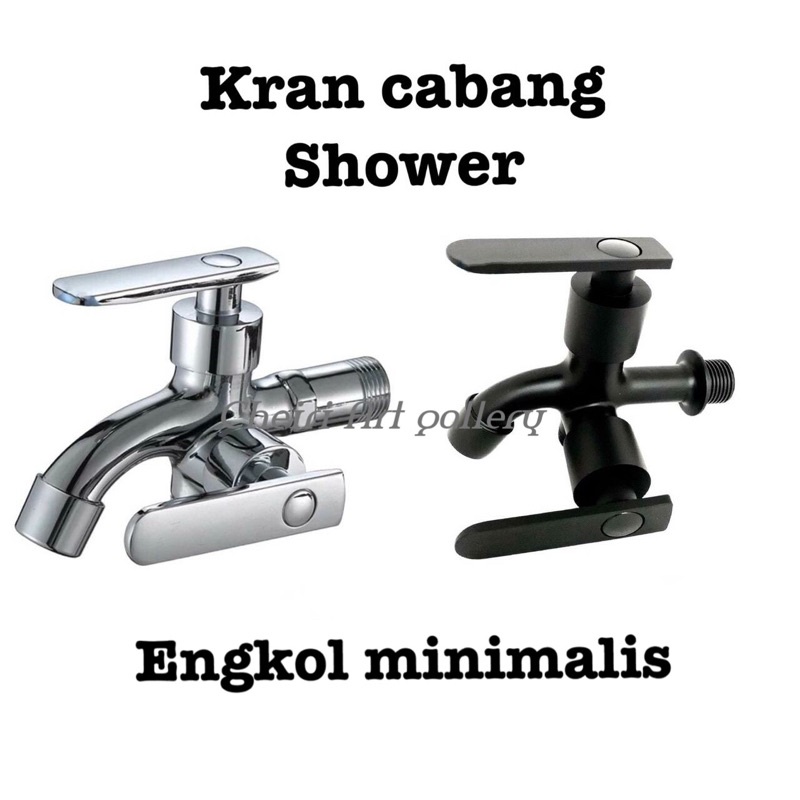 Jual Kran cabang shower engkol minimalis murah hitam chrome grey abu ...