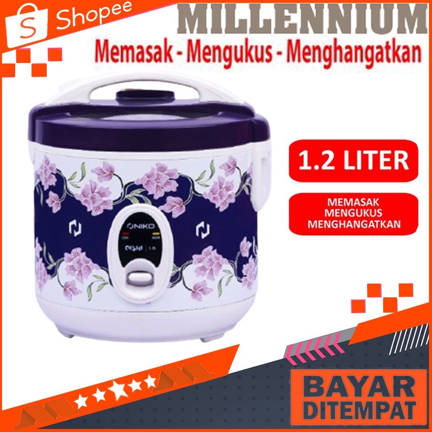 Jual Rice Cooker Niko OISHI Ukuran 1,2 Liter 3 Fungsi | Shopee Indonesia