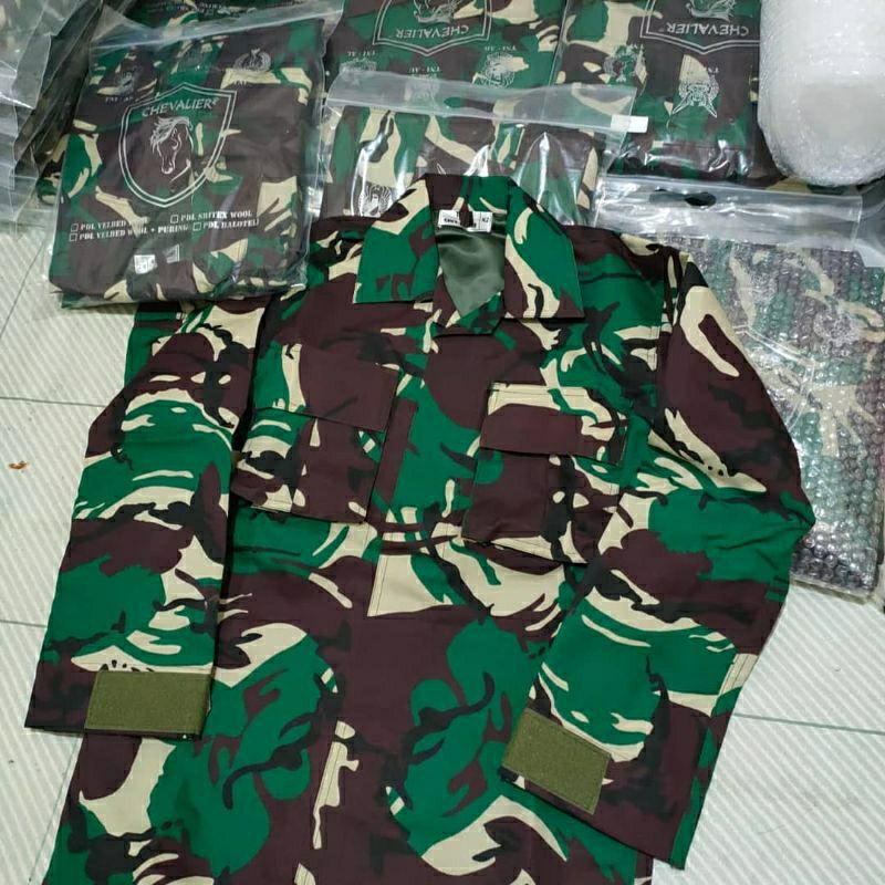 Jual Baju PDL TNI Balotelli PREMIUM Semi Wool Puring dan Resleting | Shopee Indonesia