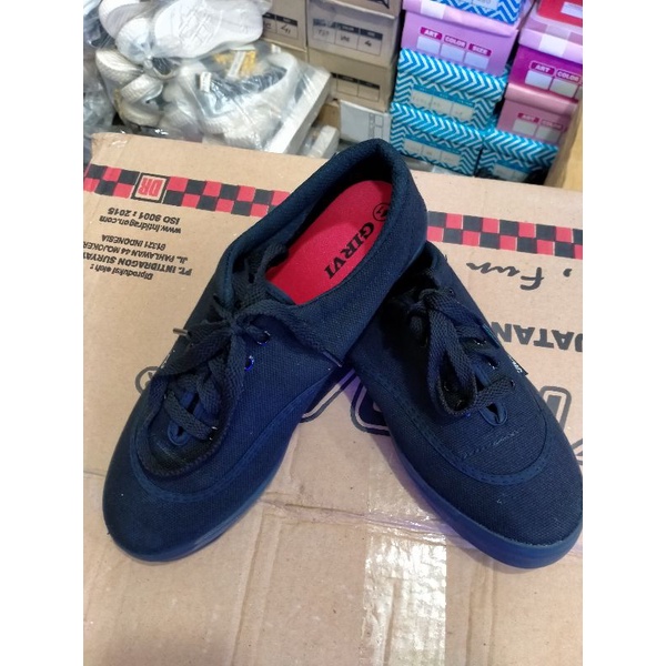 Jual Sepatu Sekolah Girvi hitam Tali,, | Shopee Indonesia