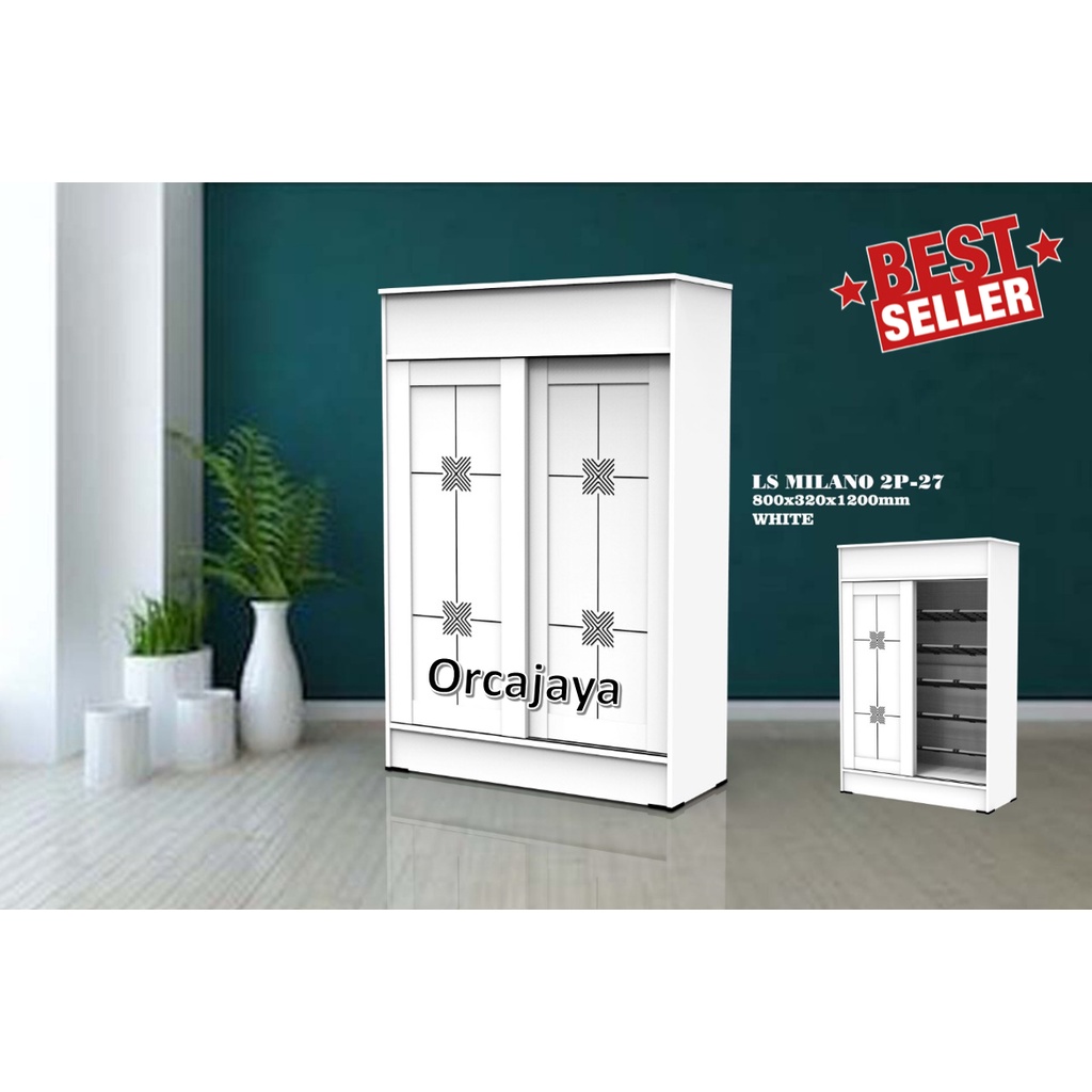Jual RAK SEPATU 2 PINTU SLIDING / LS MILLANO / DROP ONLY | Shopee Indonesia