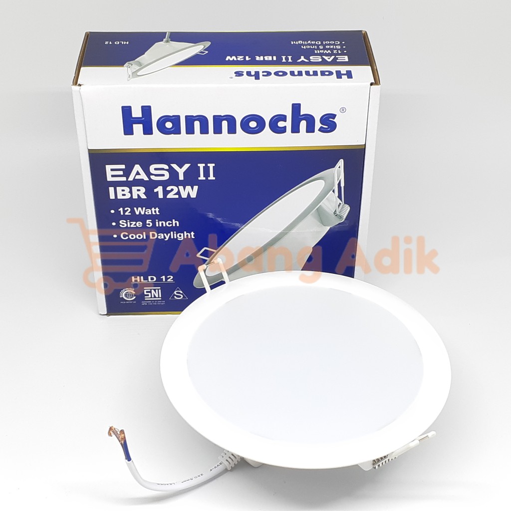 Jual Hannochs Easy II 12w Bulat Lampu Downlight LED Round Panel 12 watt ...