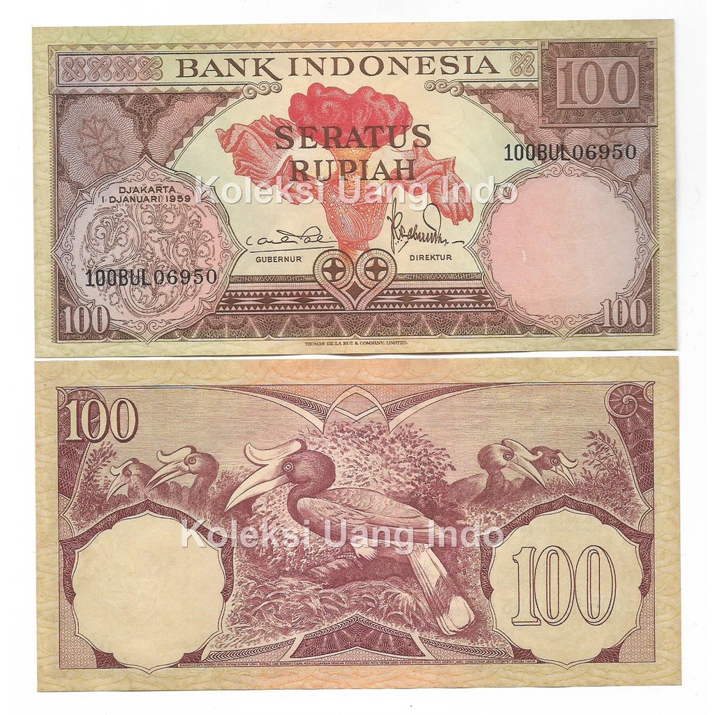Jual Uang Kuno 100 Rupiah Bunga 1959 | Shopee Indonesia