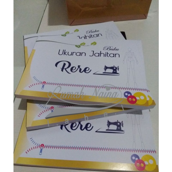 Jual Buku ukuran jahit, Custom pakai nama. | Shopee Indonesia