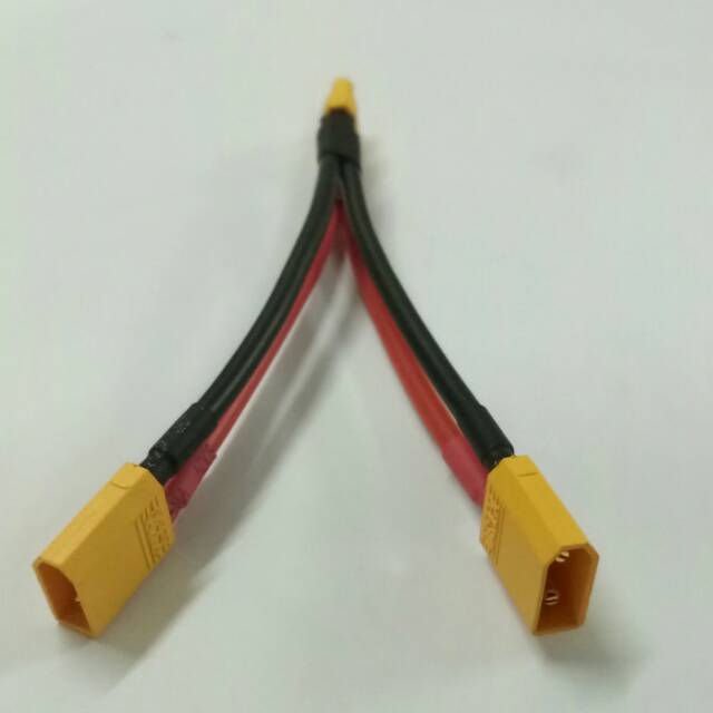 Jual Converter adapter parallel XT30 female to 2 male with cable | Shopee Indonesia