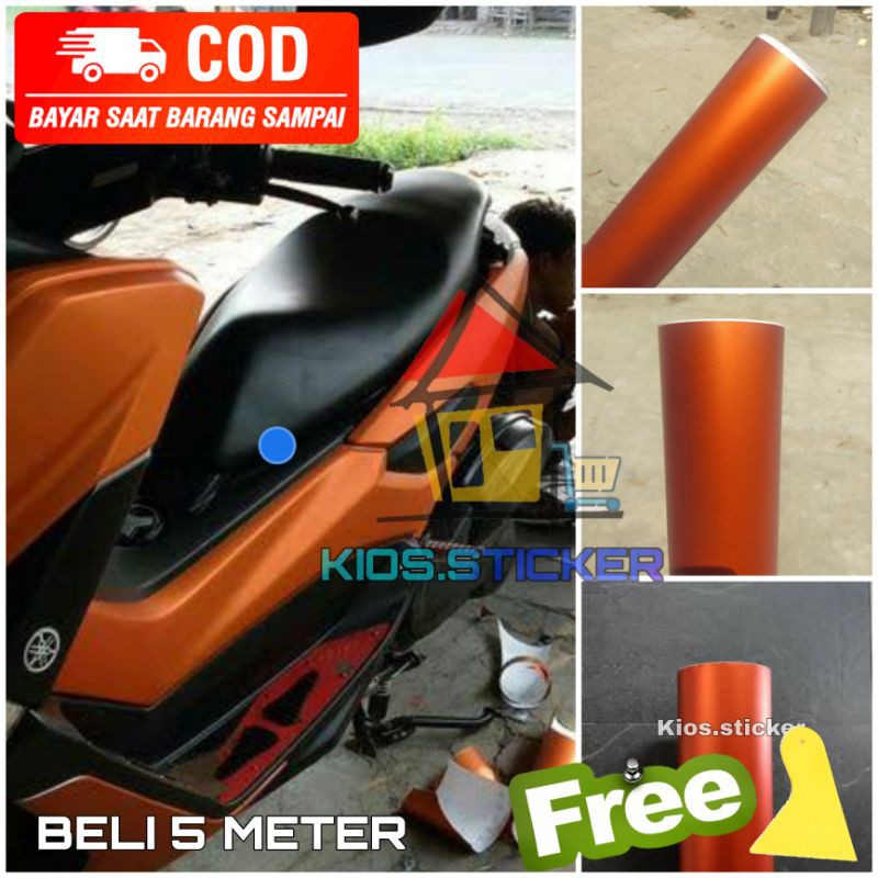 Jual STICKER SKOTLET MOTOR CHROME ORANGE DOFF / STICKER ORANYE ...