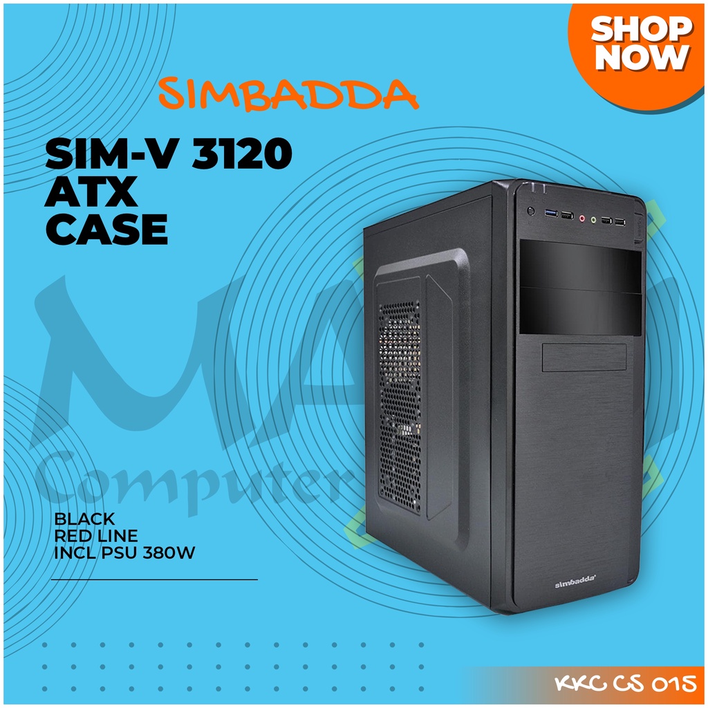 Jual Simbadda Sim-V 3120 Full Black Painting Personal Casing with PSU 380W | Shopee Indonesia