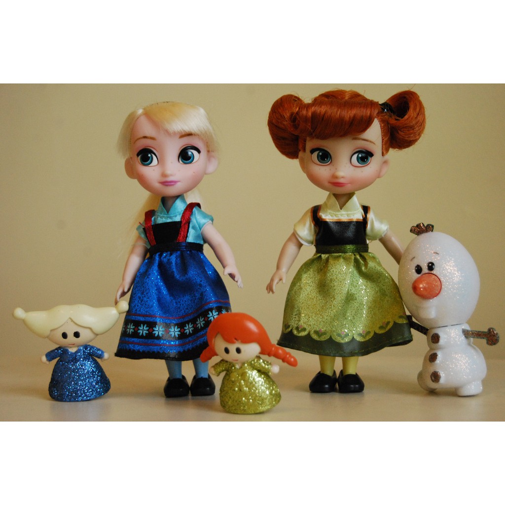 Jual Disney Princess Animator Elsa Anna Olaf mini dolls figure | Shopee ...