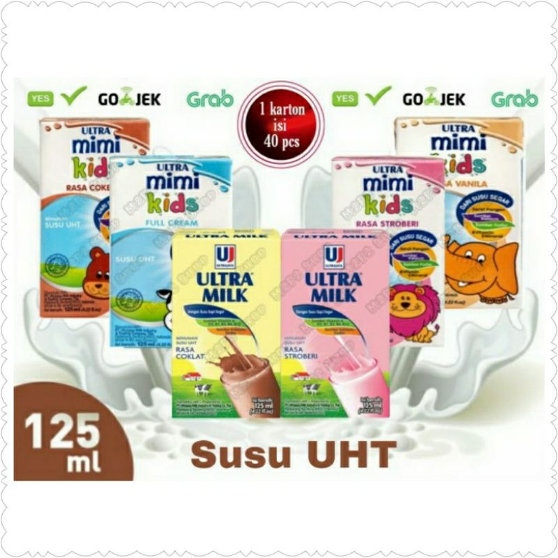 Jual Susu UHT Ultra Mini Kids 125ml Cokelat Vanila 1 dus | Shopee Indonesia