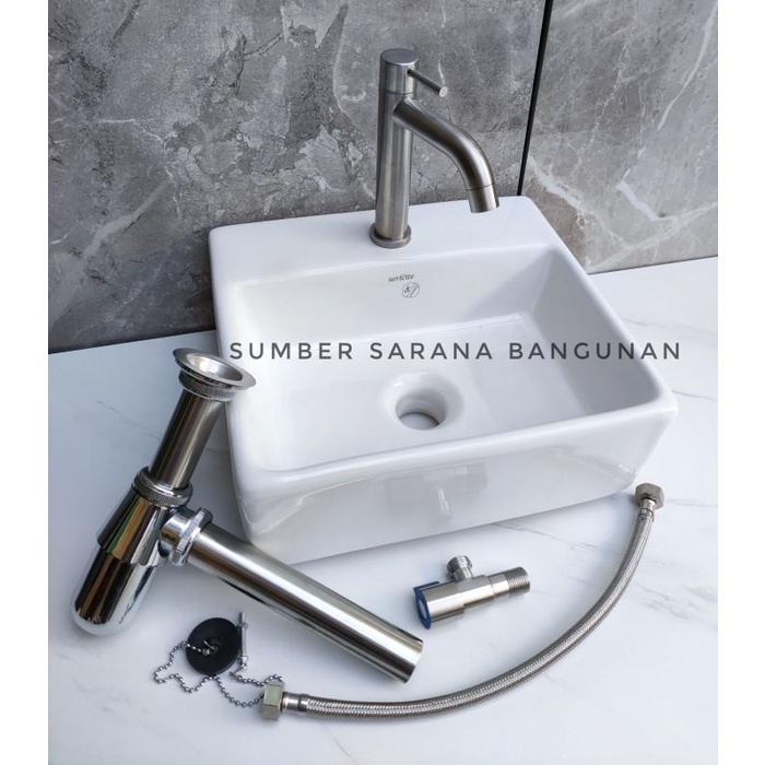Jual Wastafel Set Komplit Kotak Minimalis / Westafel WB 2027 Kecil ...