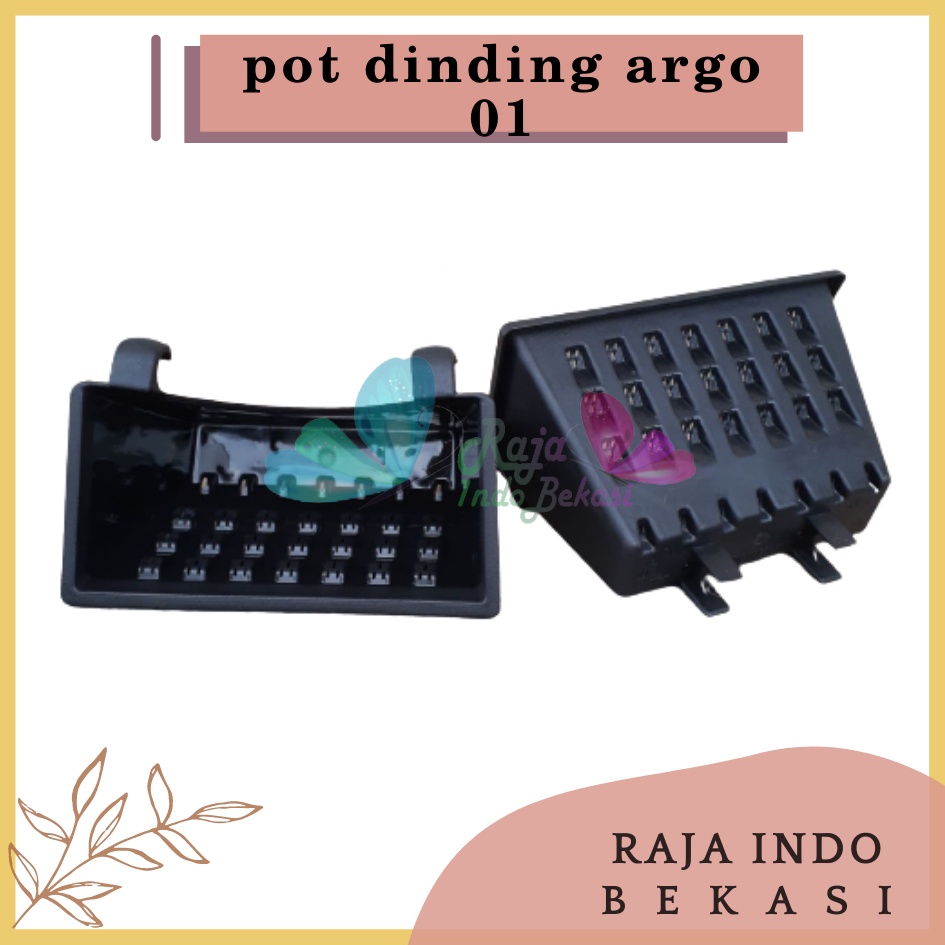 Jual Pot Dinding Argo 01 Hitam 21 22 Cm Pot Dinding Tempel Cantol Pager ...
