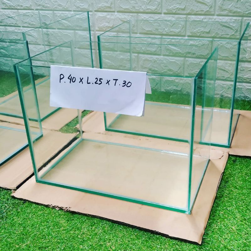 Jual aquarium akuarium kaca ukuran 40x25x30 | Shopee Indonesia