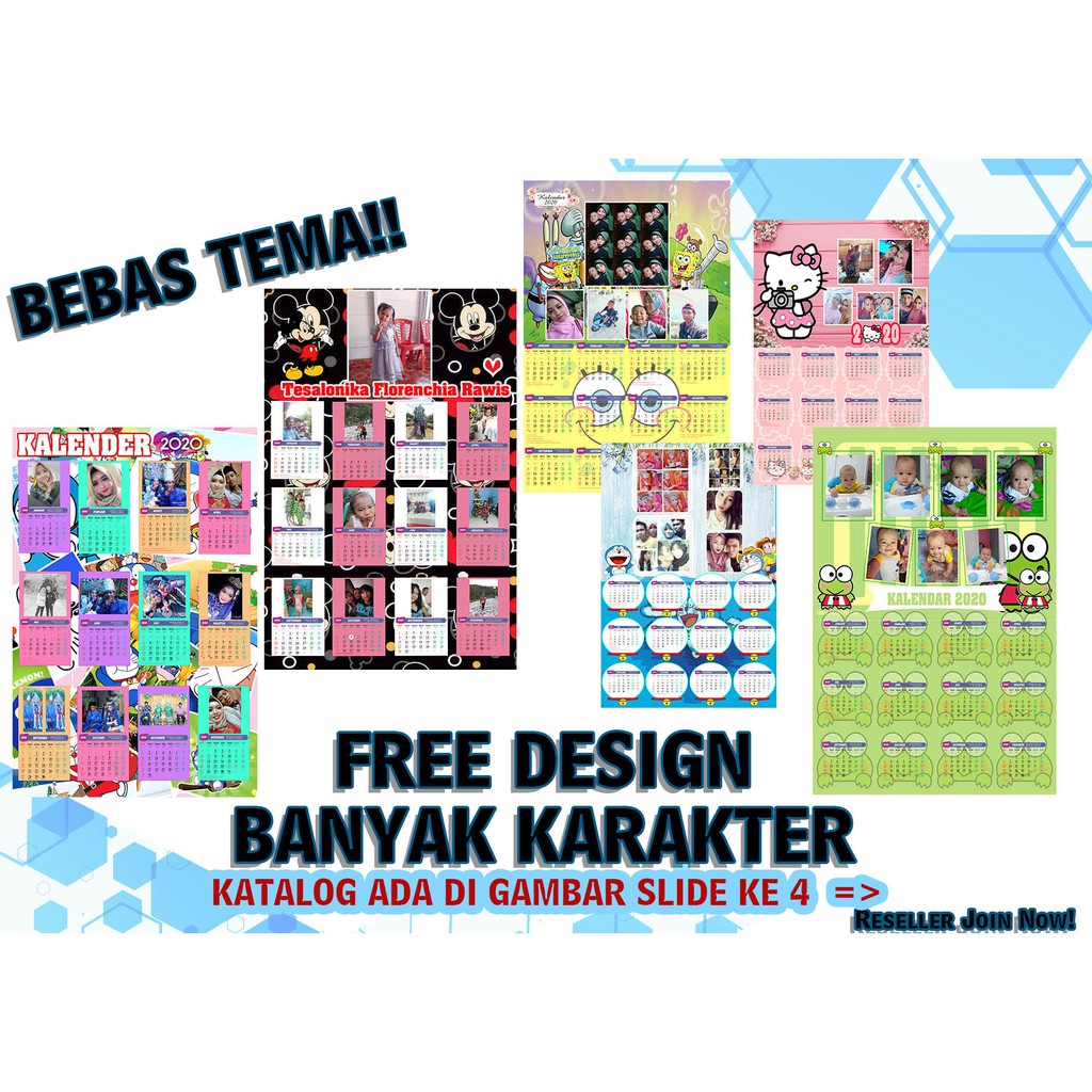 Jual Kalender Custom Tahun 2026 Free Lubang Free Design Murah | Shopee ...