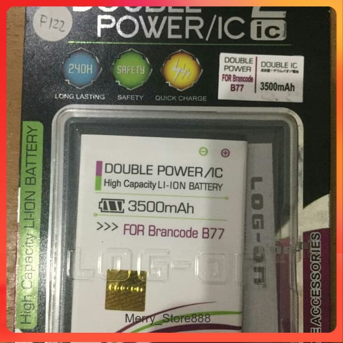 Jual Batere Batre Baterai Double Power IC Log-On BRANCODE B77 | Shopee Indonesia
