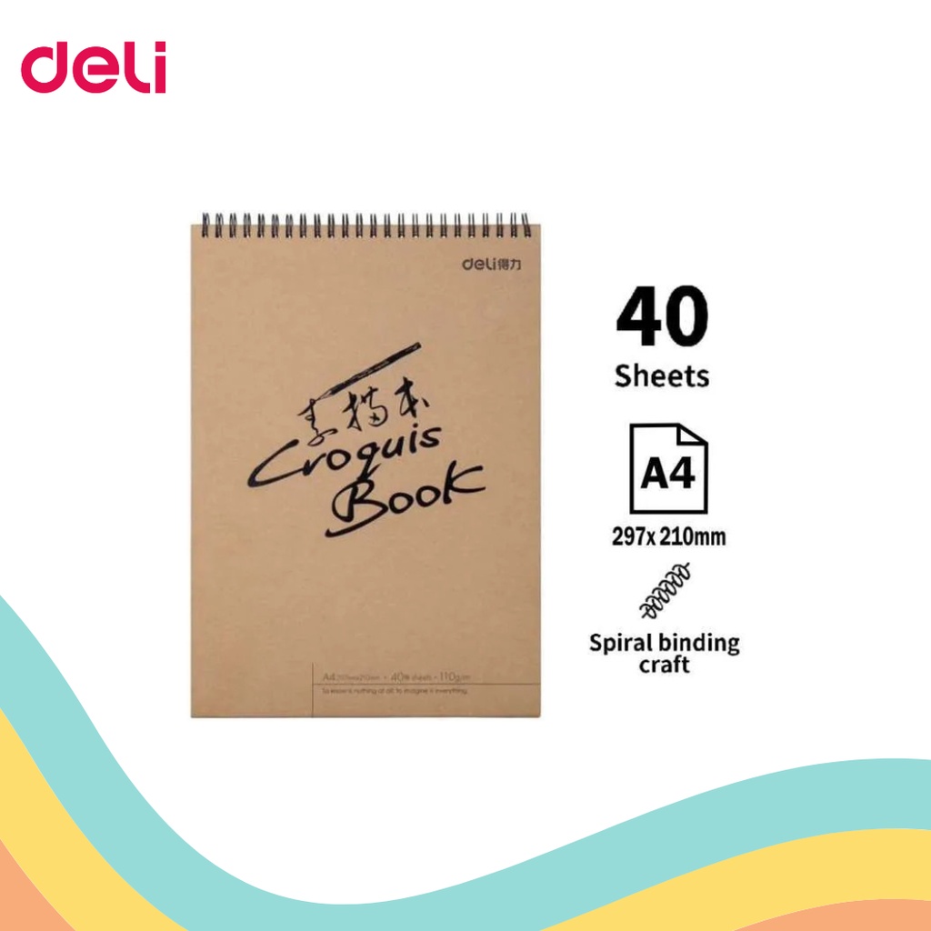 Jual SKETCH BOOK / BUKU SKETSA DELI A4 73357 (1 PCS) | Shopee Indonesia