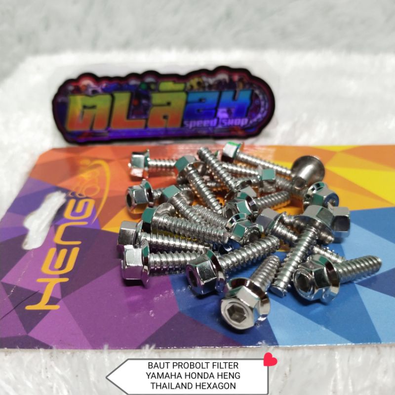 Jual baut probolt filter 2 kunci hexagon Heng thailand stainless original | Shopee Indonesia