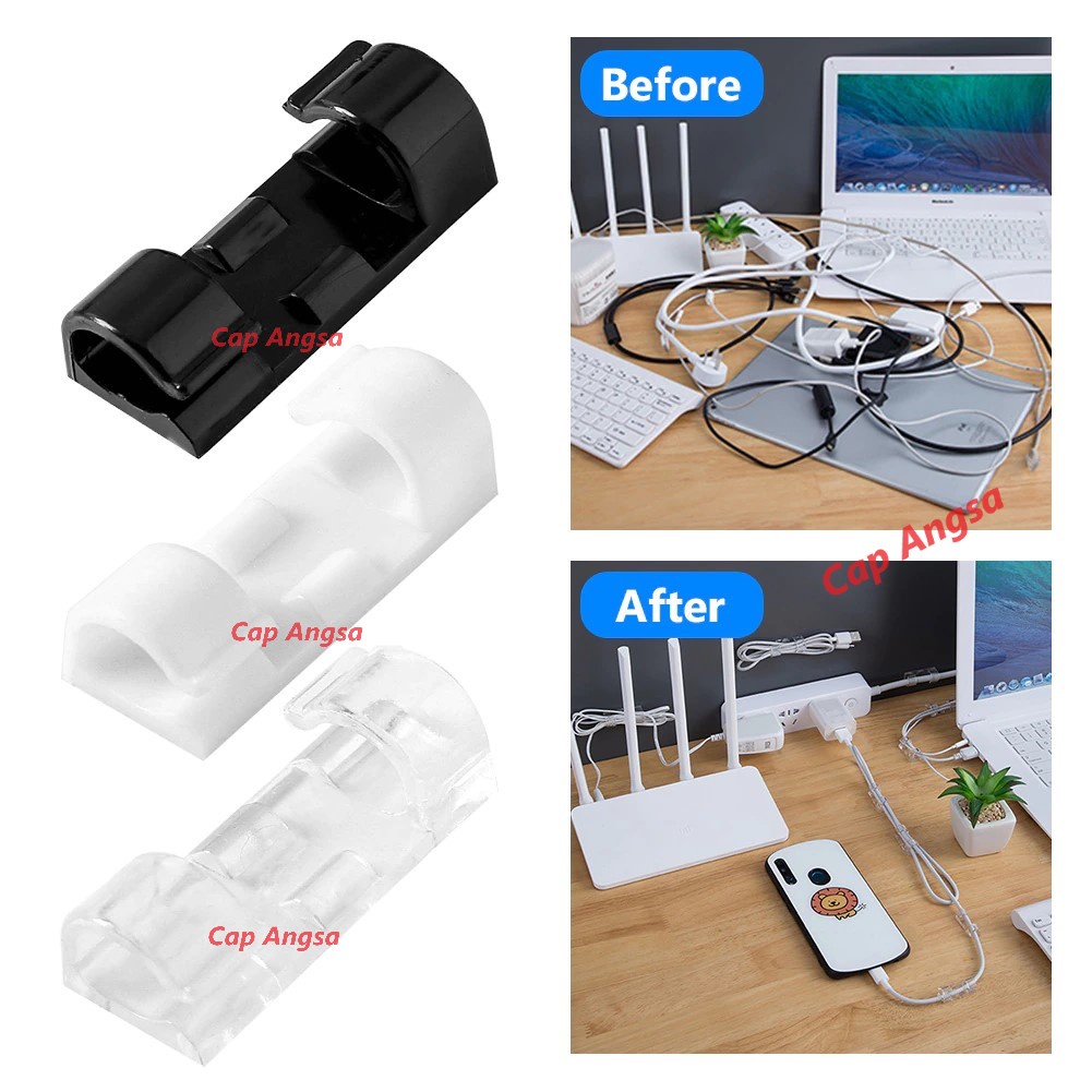 Jual KABEL KLIP ORGANIZER WIRE CABLE CLIP CLAMP KLEM PENJEPIT JEPITAN ...