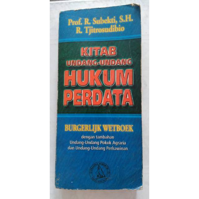 Jual Kitab Undang-undang Hukum Perdata Prof. R. Subekti, S.H ...