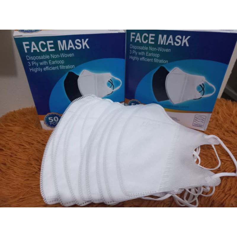 Jual [TERMURAH] MASKER DUCKBILL HITAM/PUTIH ISI 50PCS FREE BOX TERMURAH ...