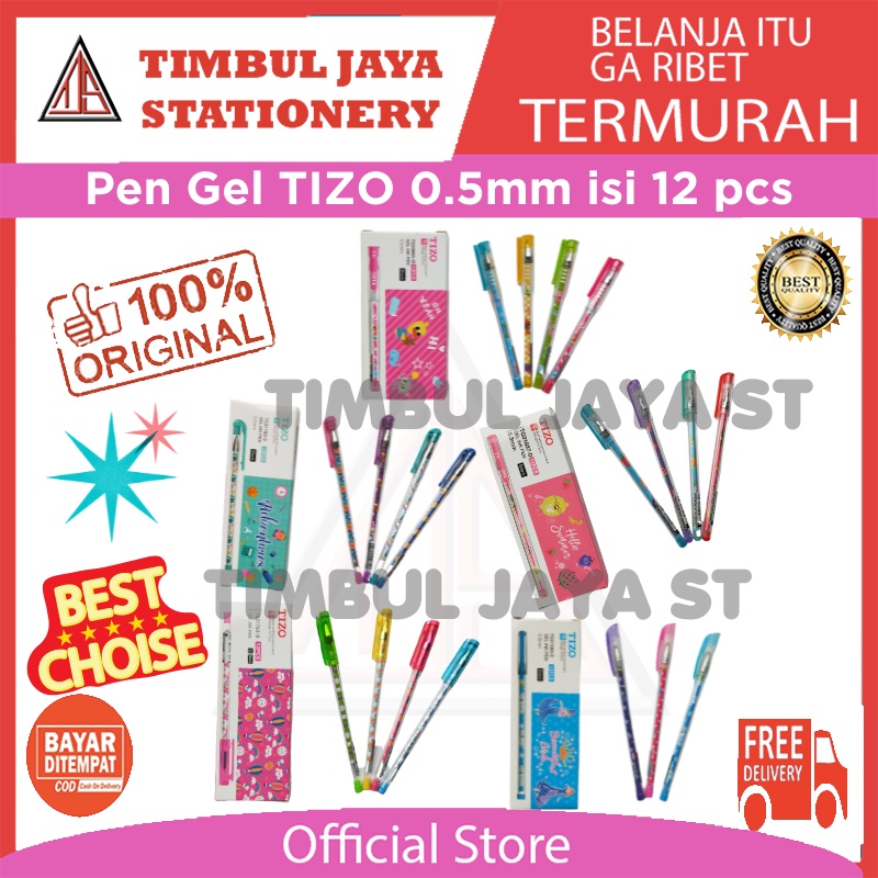 Jual Tizo Pen gel pulpen gel pena gel pen ballpen gel tizo isi 12pc ...