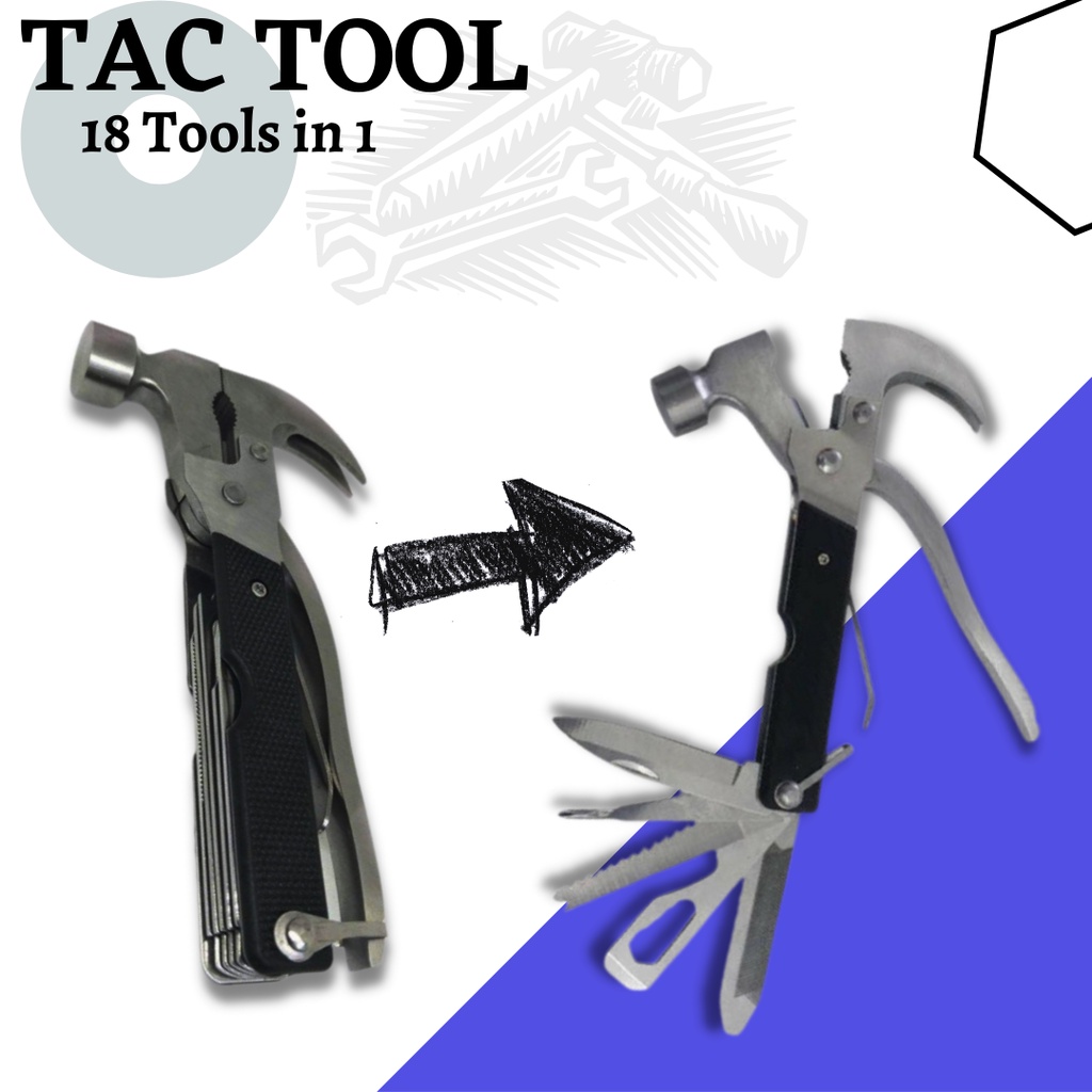 Jual TANG SERBAGUNA TACTOOL 18 in 1 Palu serbaguna palu multifungsi tac ...