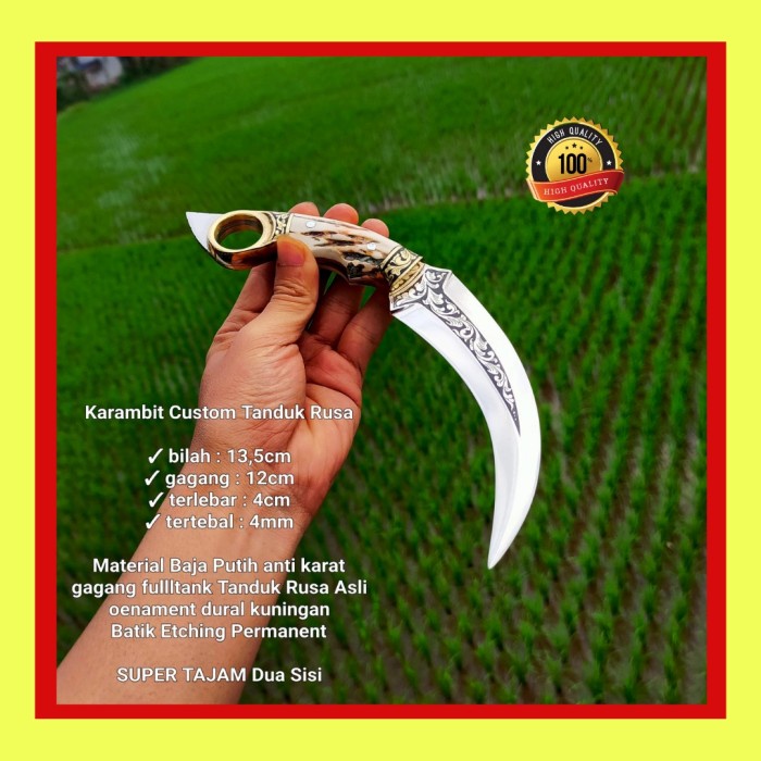 Jual Pisau Seset Kulit - Pisau Seset Kerambit Costum Tanduk Rusa Super ... Jual Pisau Seset Kulit - Pisau Seset Kerambit Costum Tanduk Rusa Super ...
