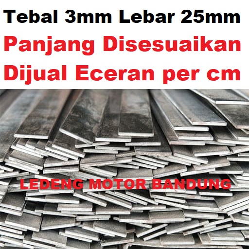 Jual Besi Plat Strip Polos Ketebalan 3mm Panjang Custom Sesuai dg ...