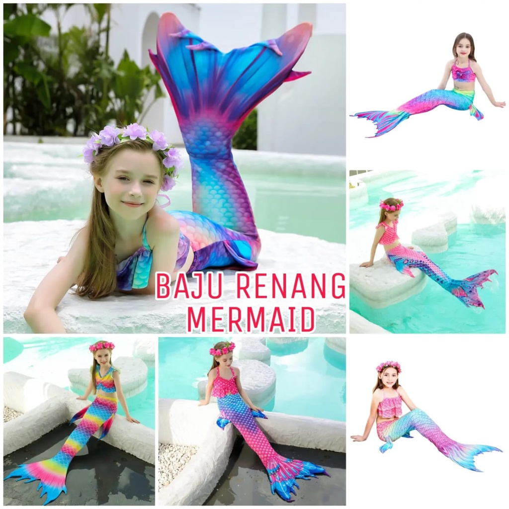 Jual MILANBERRY BAJU RENANG MERMAID KOSTUM DUYUNG PRINCESS ARIEL IMPOR | Shopee Indonesia
