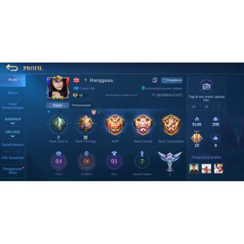 Jual akun sultan mobile legends | Shopee Indonesia